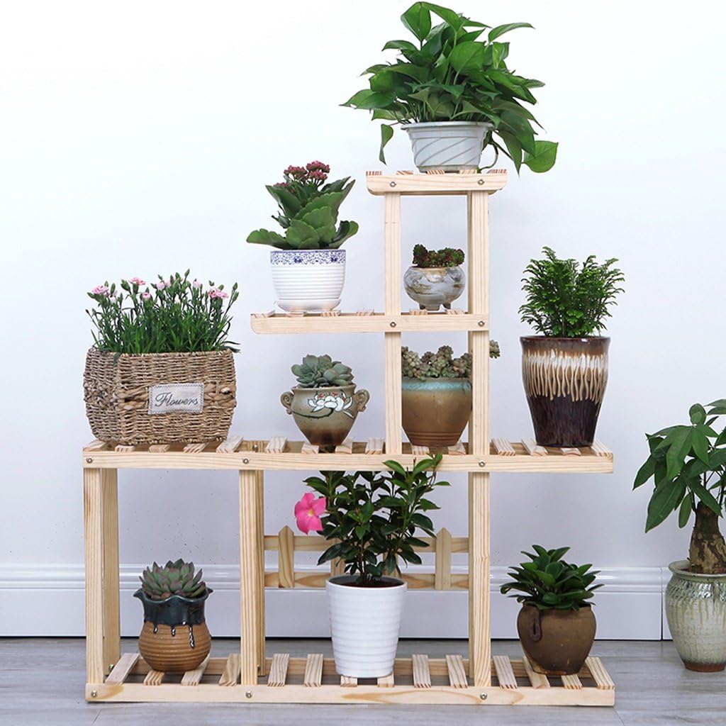 Amazon.com : Flower racks wooden floor indoor multi - storey flower ...