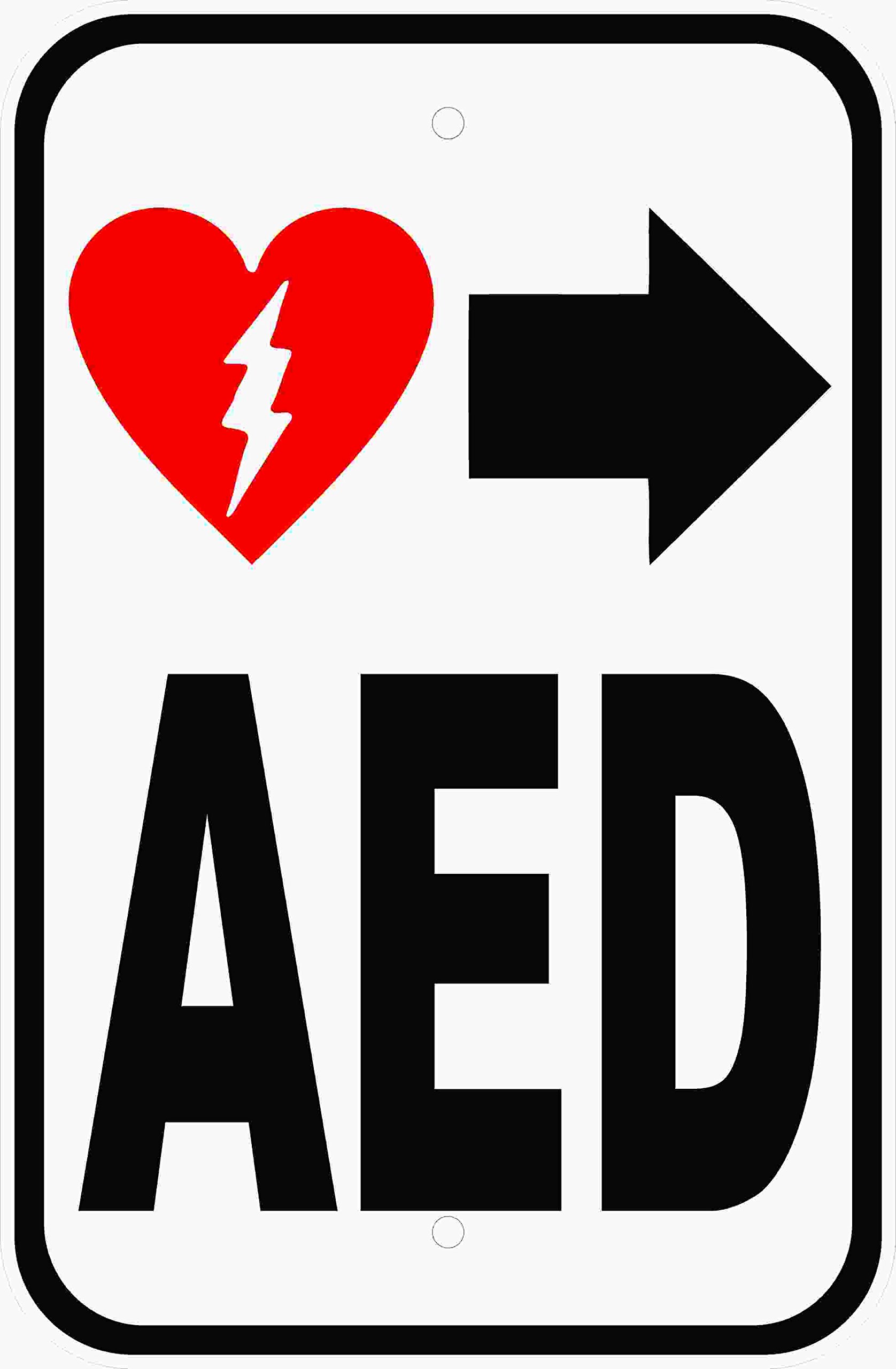 Aed Automated External Defibrillator Sign 9x12 Metal Aeds ...