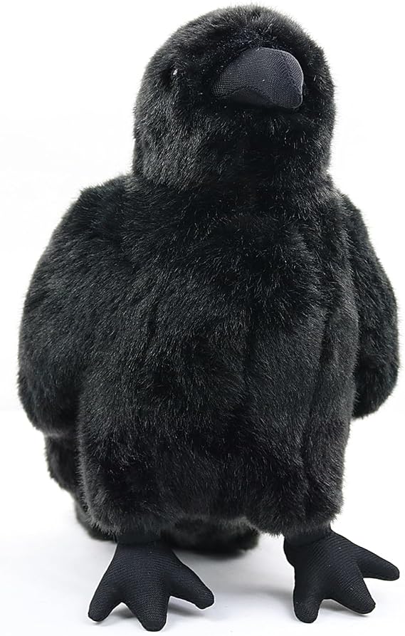 Amazon.com: POPOTATO Large Crow Stuffed Animal Realistic 9.44'' Black ...