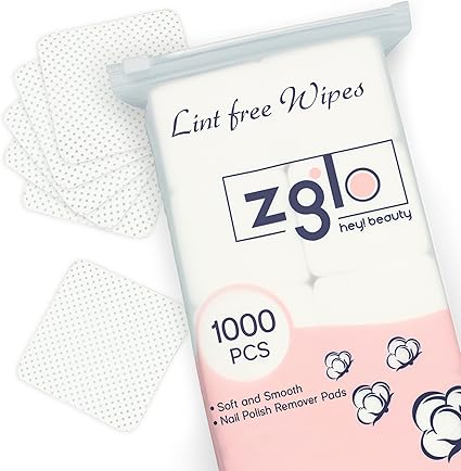 Zglo Lint Free Wipes for Nails - 1000 Pcs Melt Blown Soft & Thick Super ...