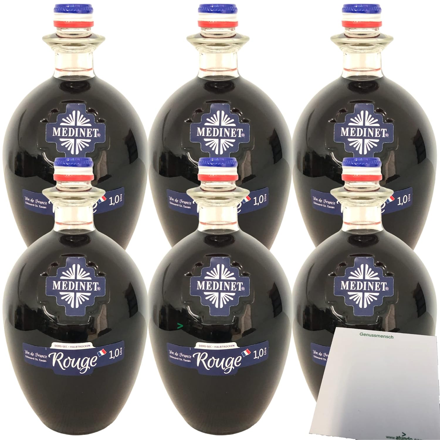 Medinet Rouge Rotwein halbtrocken rot vollmundig fruchtig 12%vol. 6er ...