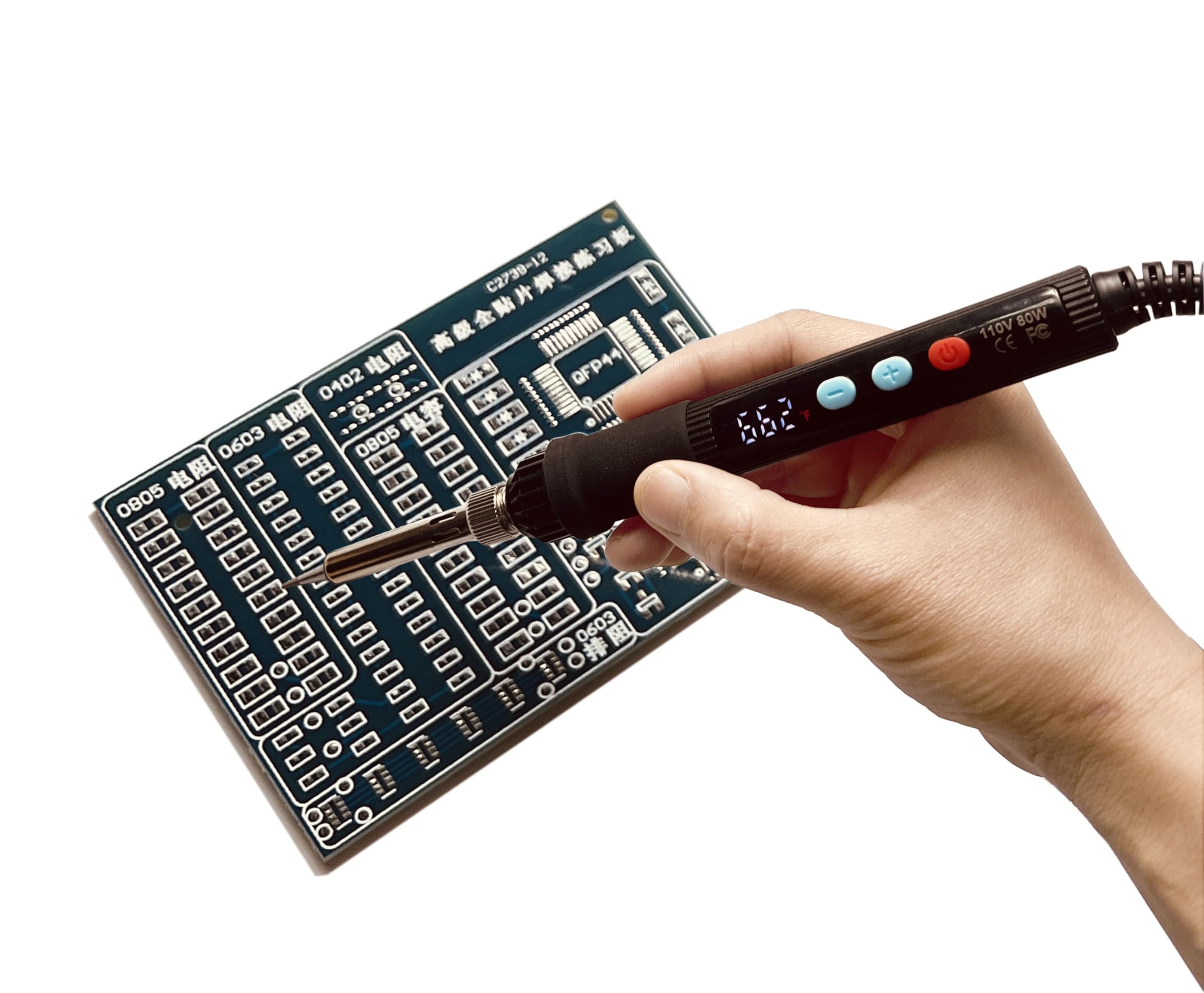 Snapklik.com : ShineNow 80W Digital Soldering Iron Heat Set Insert Tool Kit
