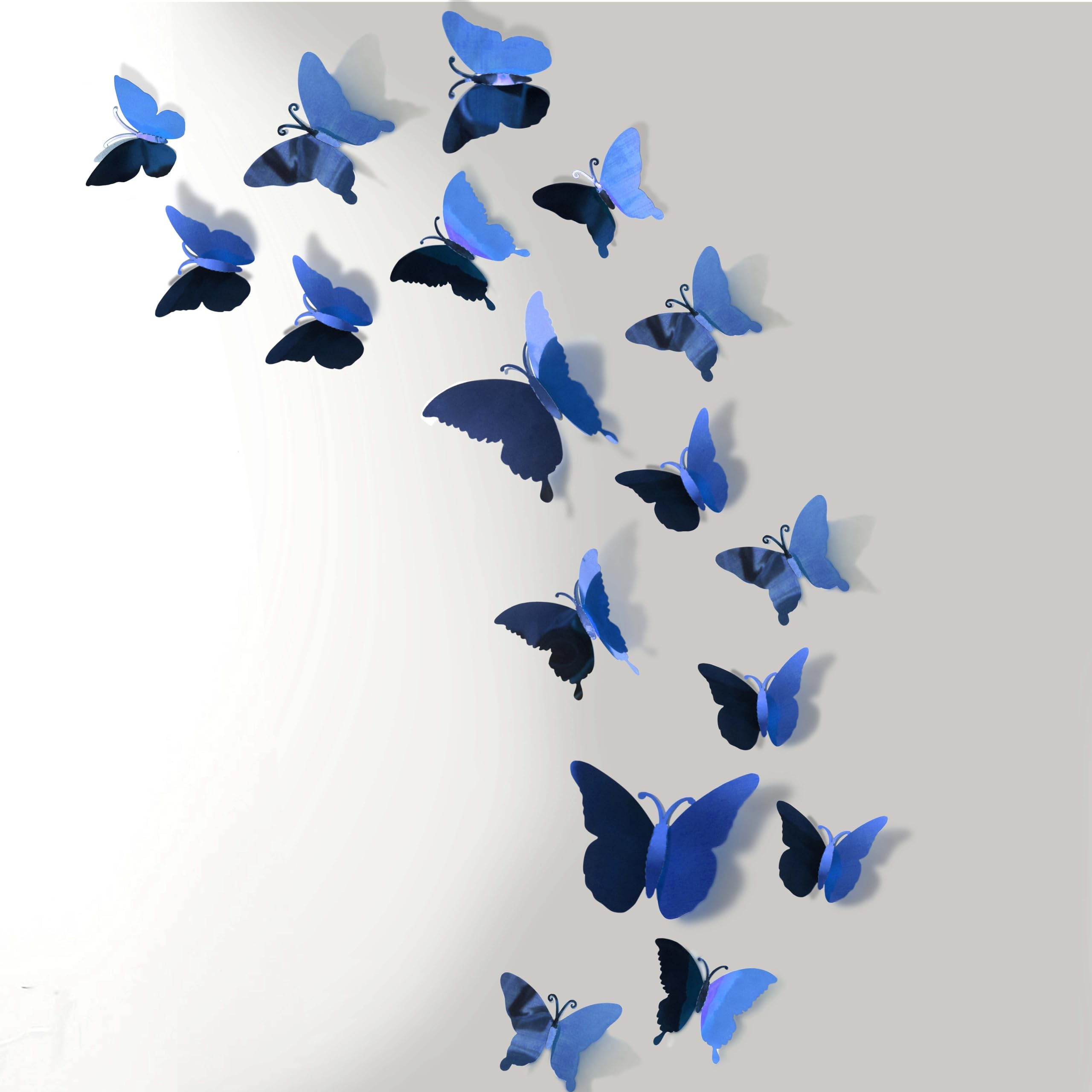 Amazon.com: 3D Royal Blue Cobalt Butterfly Wall Stickers Removable ...