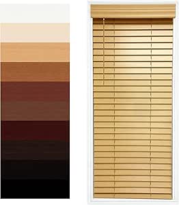 Amazon.com: TailorView Customizable Wood Horizontal Cordless Window Blinds - 2 Inch Slats ...