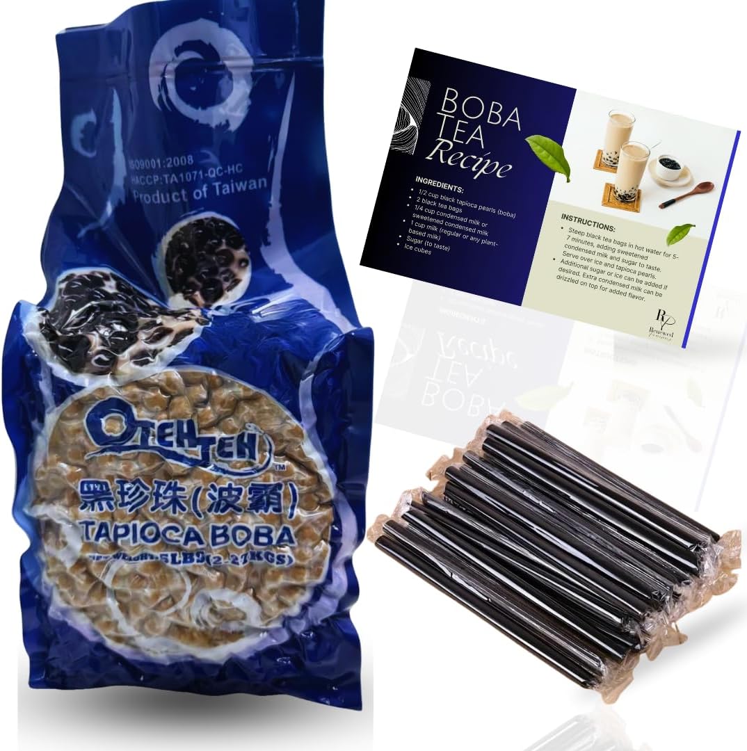 Amazon.com: Boba Tapioca Pearls, O Teh Teh Boba Tapioca Pearls 5lbs, RP ...