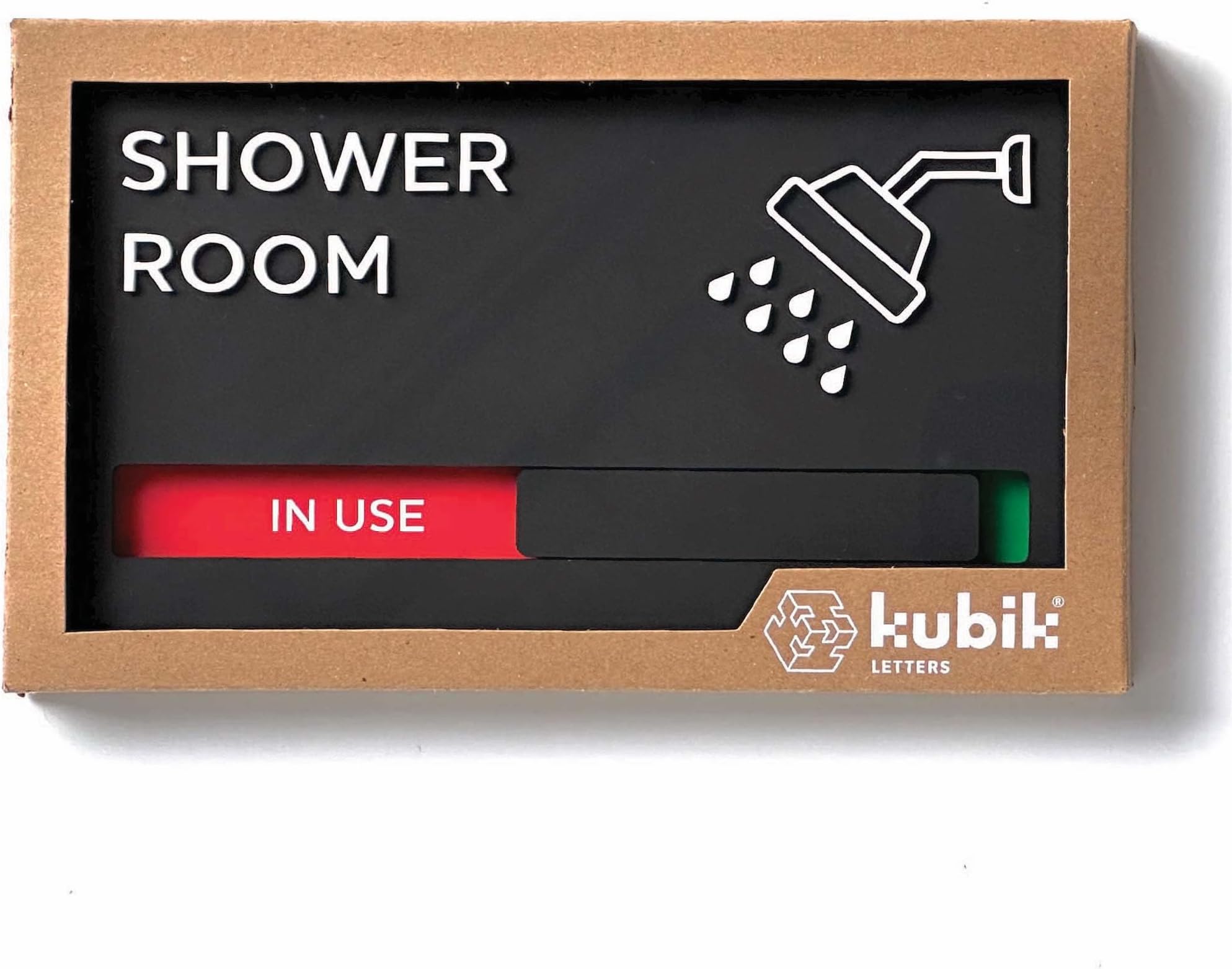 Amazon.com : Kubik Letters Premium Shower Room Sign with Slider for ...