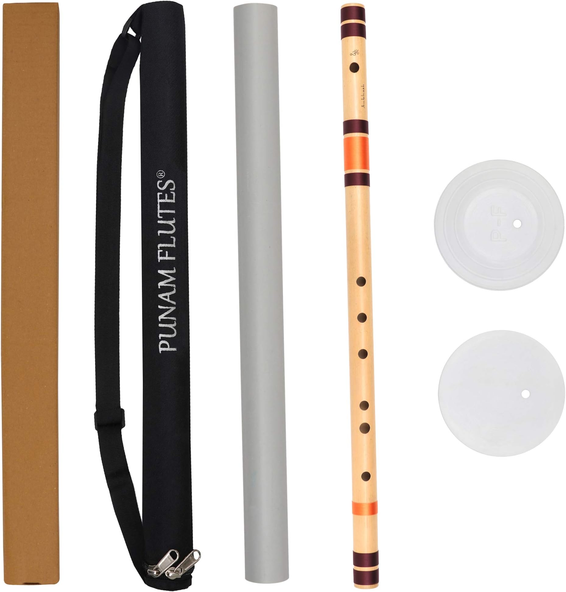 Punam Flutes E Natural Base Right Hand Indian Bansuri Size 29.3 Inches ...