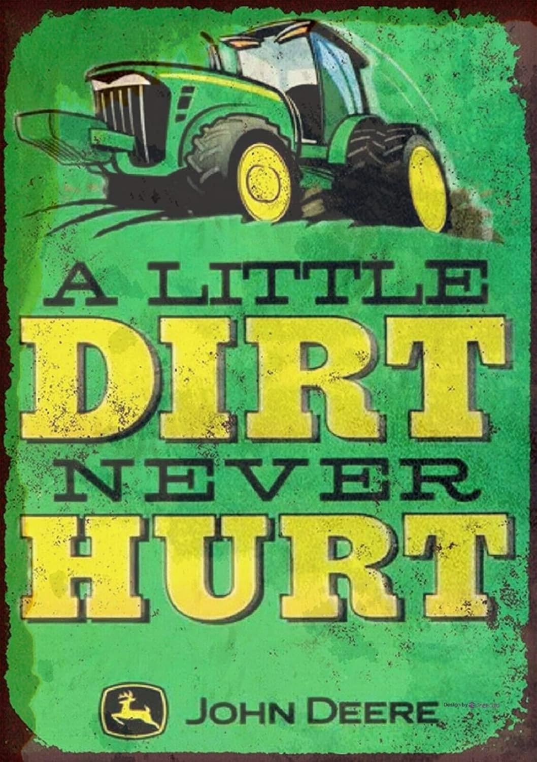 Amazon.com: Cuorung Tin Sign John Deere Tractor A Little Dirt Never ...