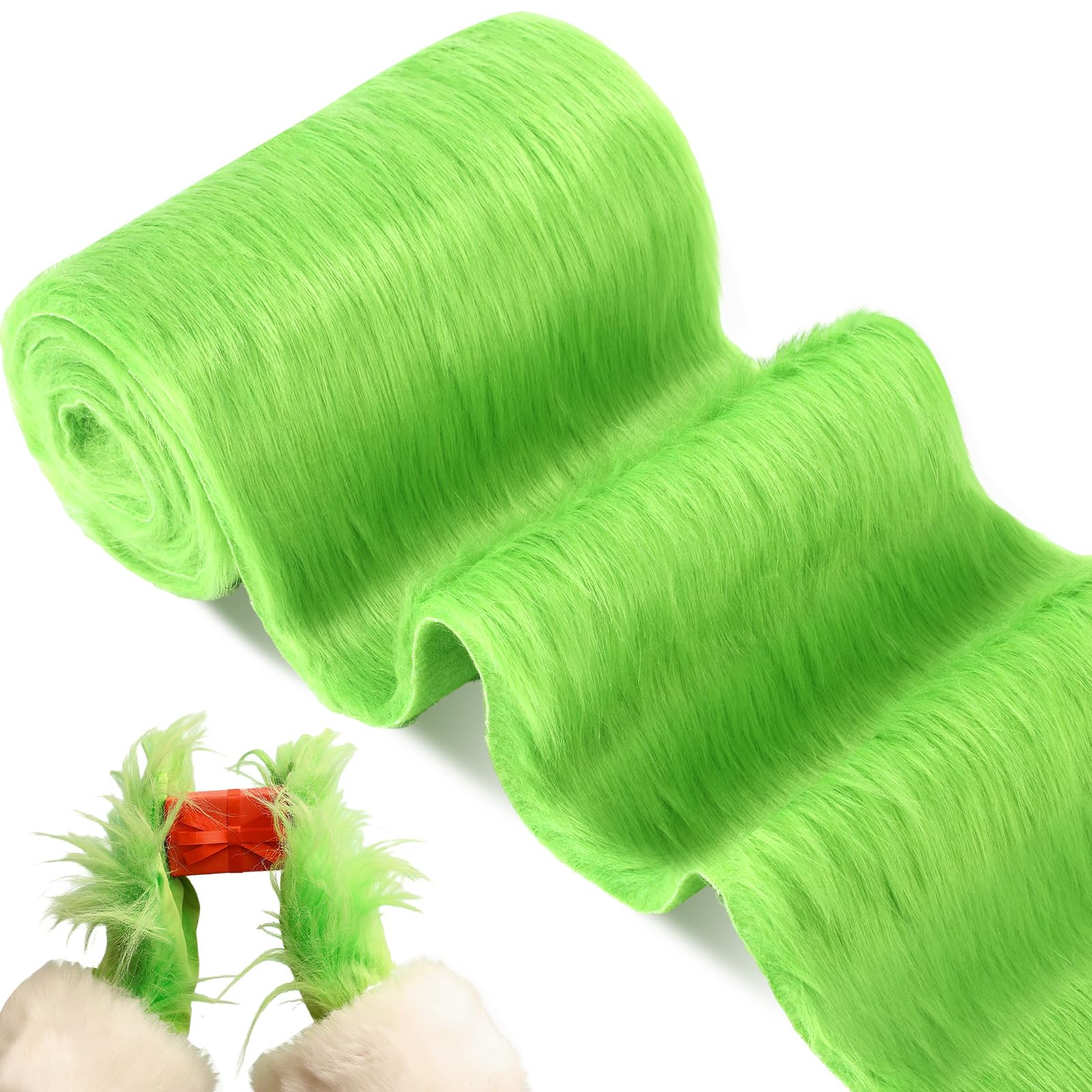 Snapklik.com : Syhood Wide Christmas Faux Fur Ribbon Trim Fabric Roll ...