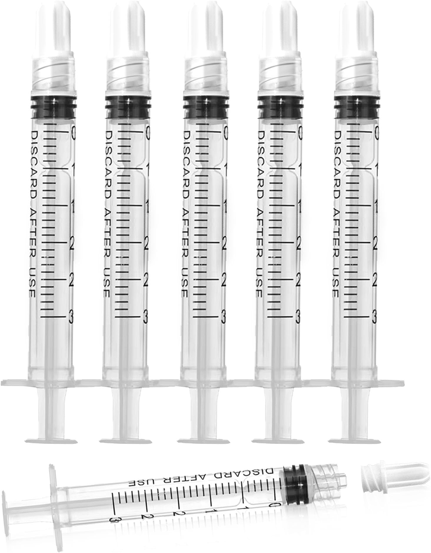 Amazon.com: 3cc 3ml Syringe Without Needle 100 Syringes Box Medint ...