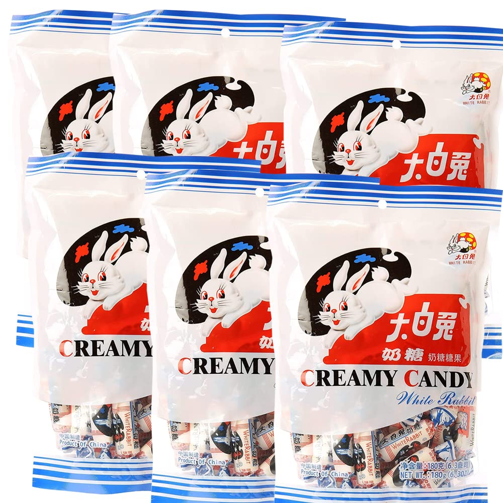 Amazon.com: White Rabbit Creamy Candy 180g/6.3oz 6 pack : Grocery ...