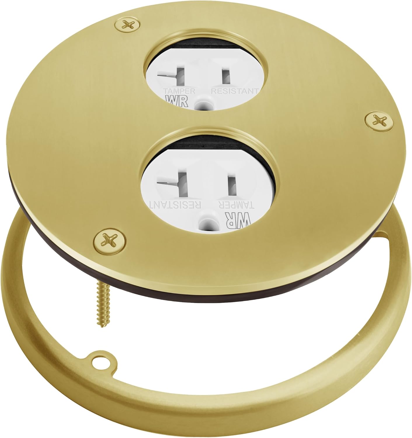 ENERLITES Flip Lid Cover Floor Box Kit includes 20A Tamper-Weather ...