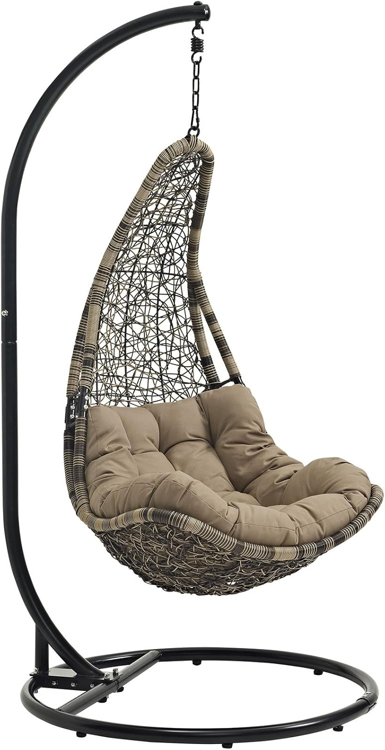 Amazon.com: Modway Patio Swing Chair with Stand in Black : Patio, Lawn ...