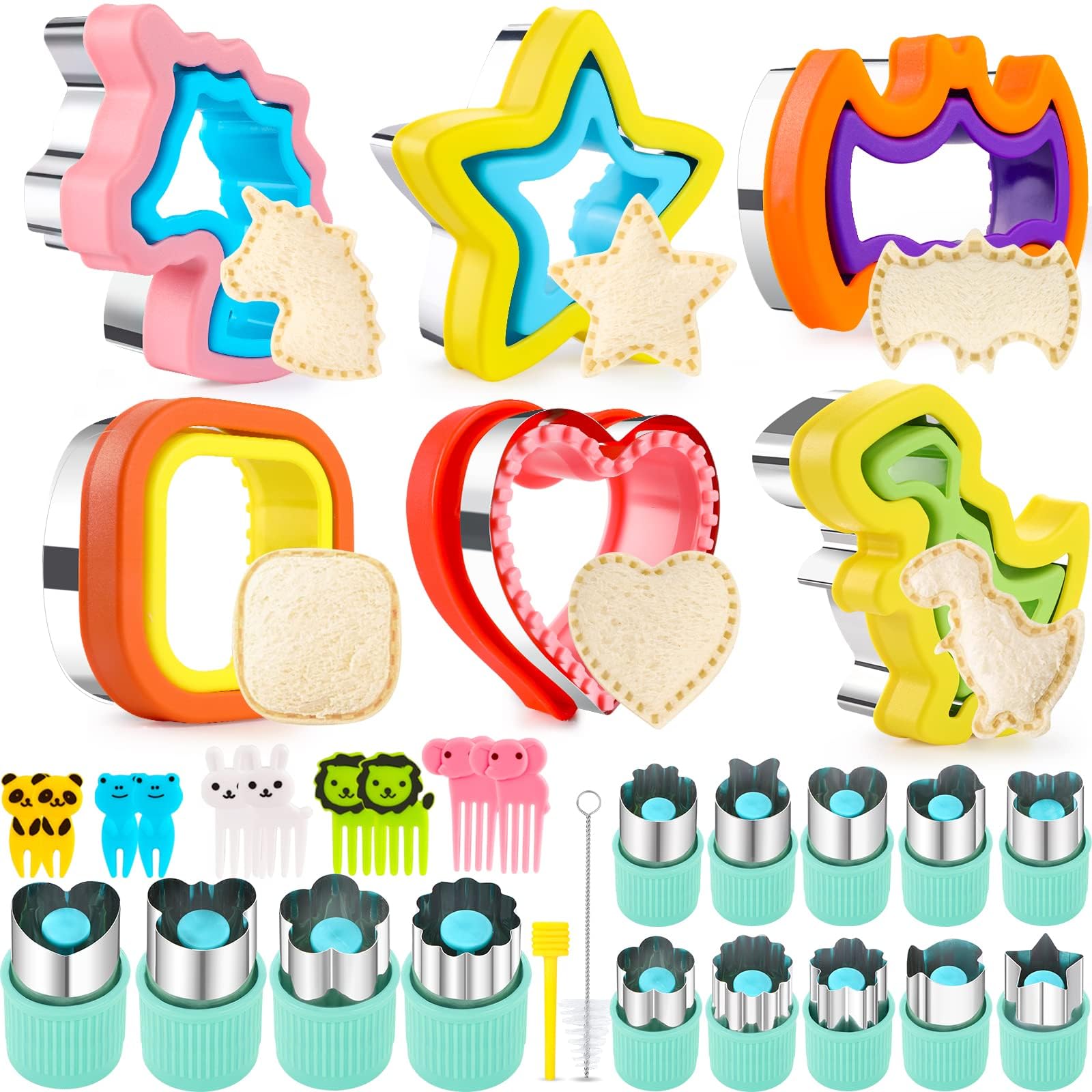 Amazon.com: 32PCS Sandwich Cutter and Sealer Set Uncrustables Maker ...