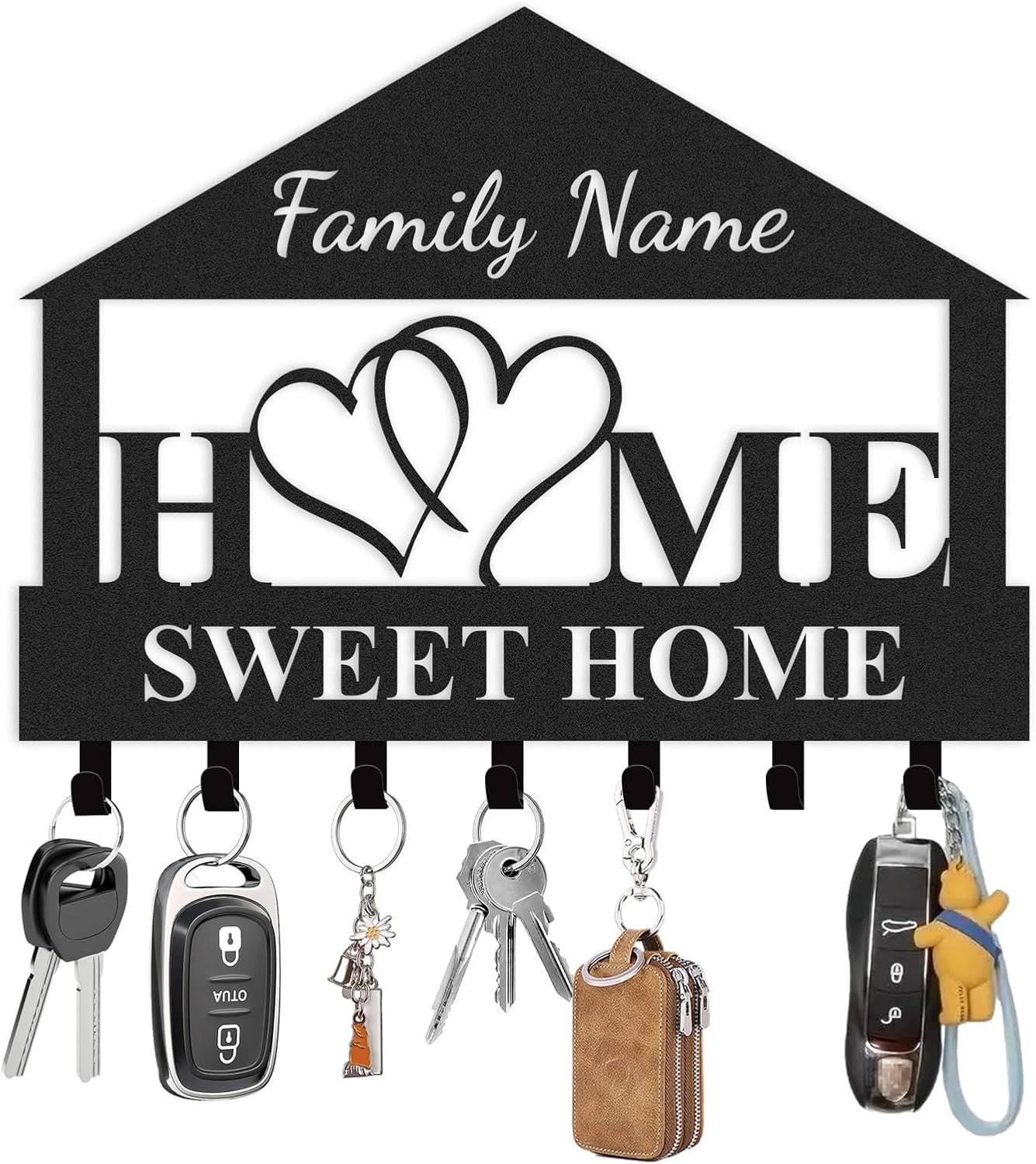 Amazon.com: Coovew Personalized Key Holder for Wall, Key Holder Wall ...