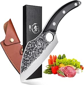 Forged Cleaver Viking Knives, Japan Kitchen Huusk Knife Forged in Fire ...