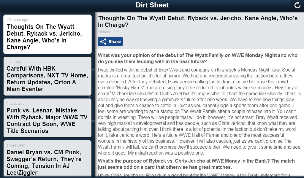 Dirt Sheet - App on Amazon Appstore