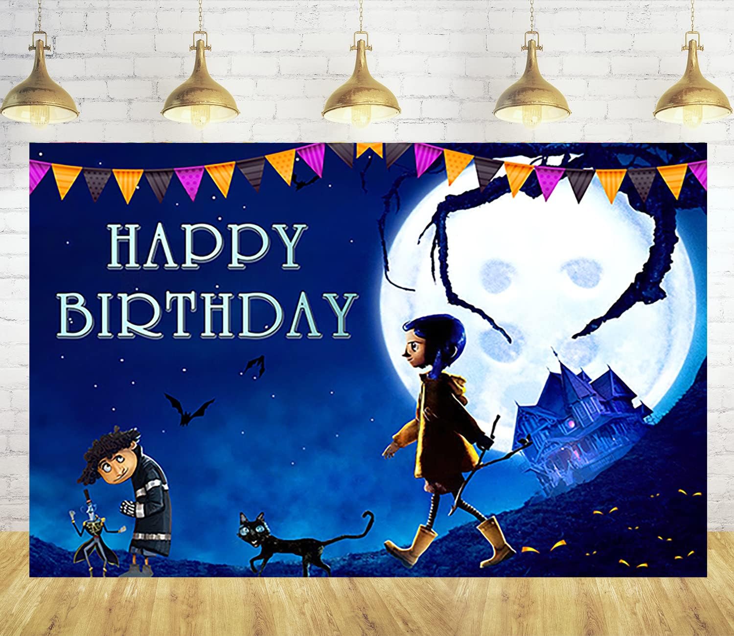 Amazon.com : Coraline Birthday Backdrop for Party Supplies 5x3ft ...