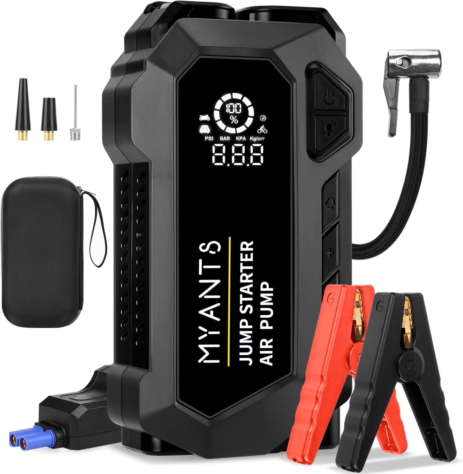 Amazon.com: Jump Starter with Air Compressor,4000A Jump Starter Battery ...