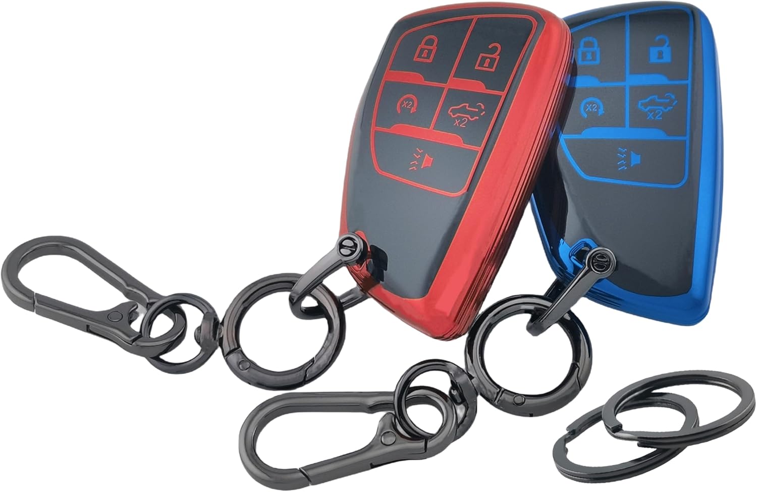 Amazon.com: RUNZUIE 2Pcs TPU Smart Remote Key Fob Cover for 2025 2024 ...