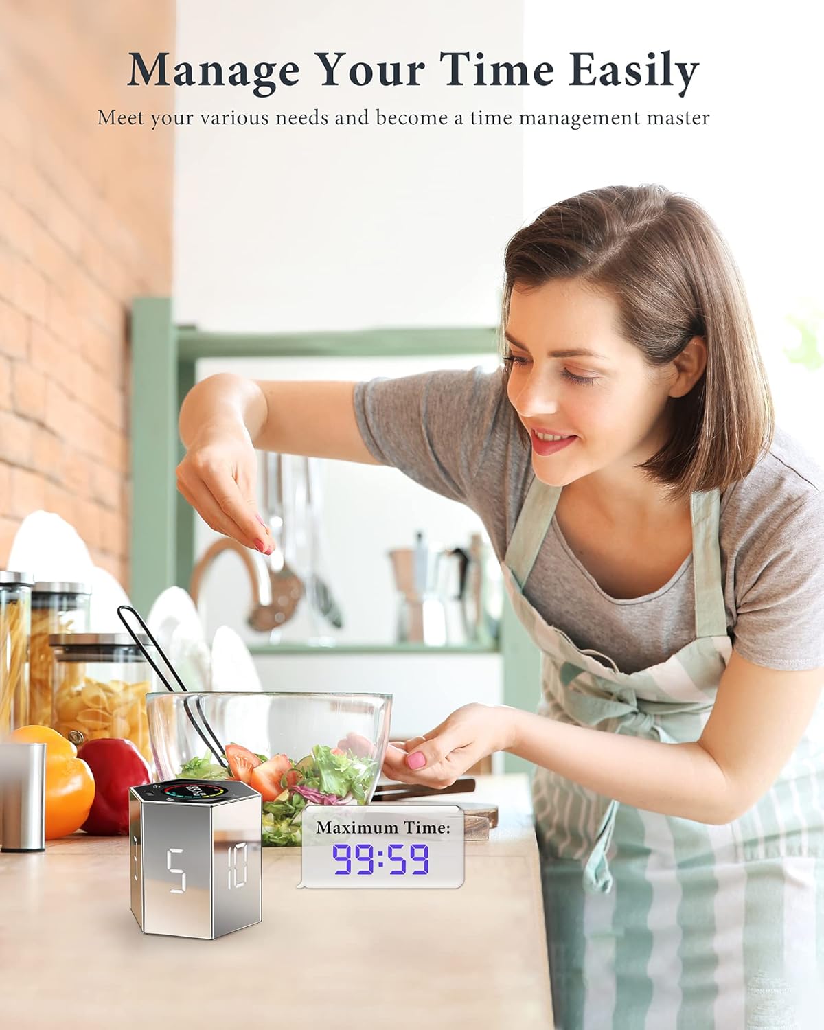 Ticktime Pomodoro Timer, Productivity Cube Timer, Visual Magnetic Flip ...