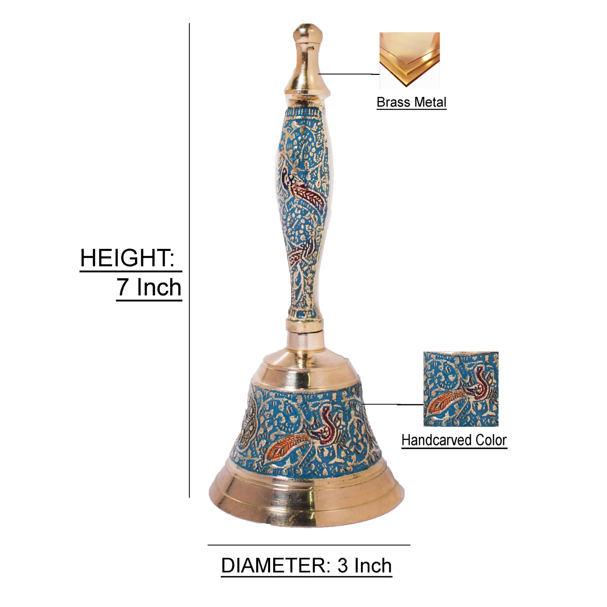 Snapklik.com : Brass Hand Bell Call Bell Wedding Bells - Brass Pooja ...
