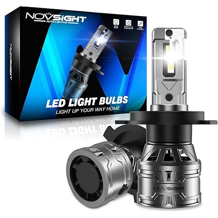 NOVSIGHT H4/9003/HB2 LED Headlights Bulbs, 60W High Low Beam LED ...
