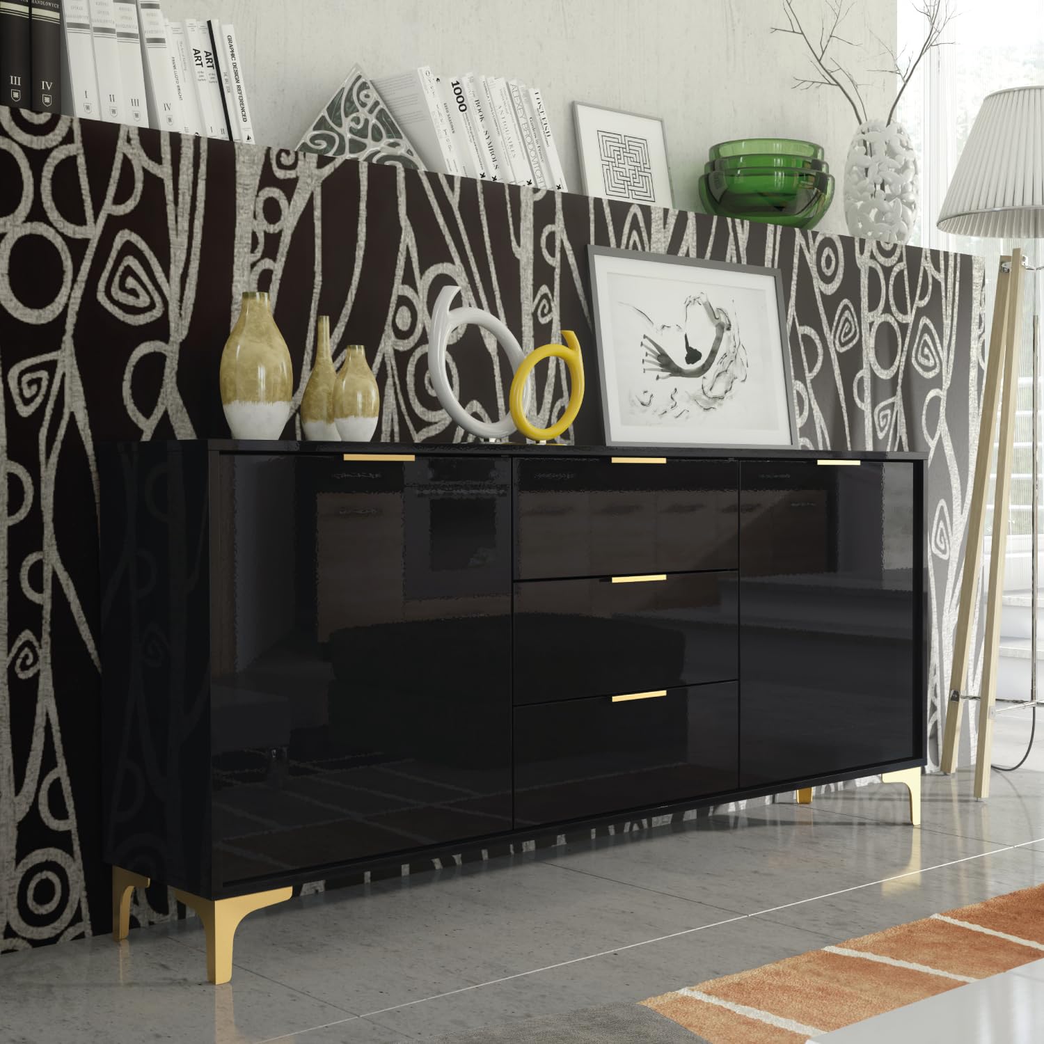 Ultra Modern Furniture Sideboard Gallery Amur 3 Door Sideboard | Very