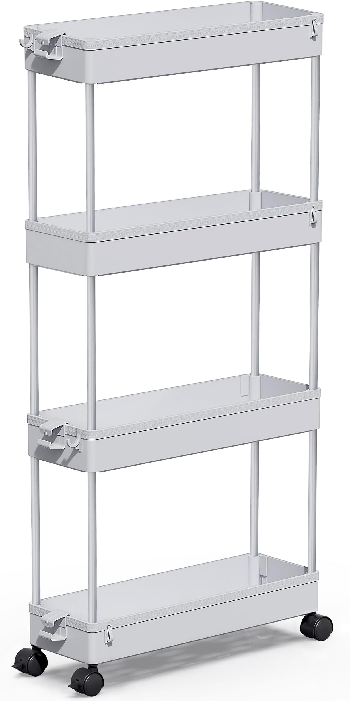Amazon.com: SPACEKEEPER Slim Rolling Storage Cart 4 Tier Bathroom ...