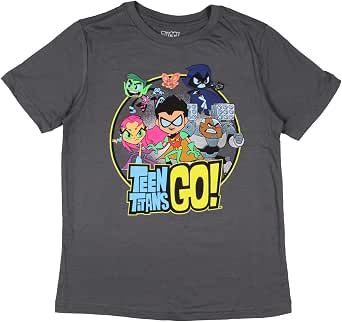 Amazon.com: Teen Titans Go Boy's Character Circle Scene Graphic Print ...
