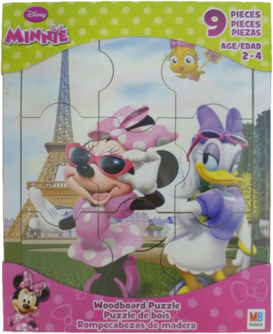 Amazon.com: Disney Minnie Mouse 9 Piece Woodboard Puzzle : Toys & Games