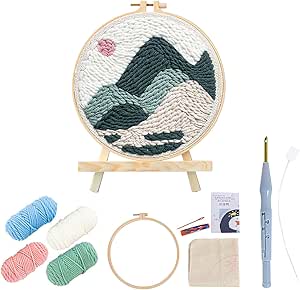 Amazon.co.jp: Needle Punch Embroidery Set, Introduction to Colorful ...