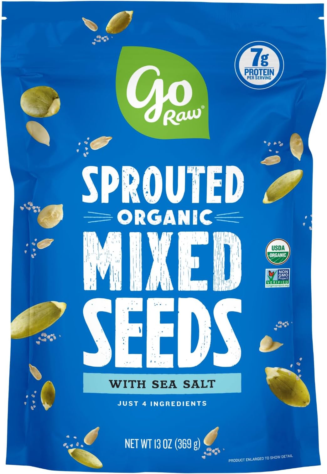 Amazon.com : Go Raw Organic Sprouted Mixed Seeds, 13 oz, Unsalted, Keto ...
