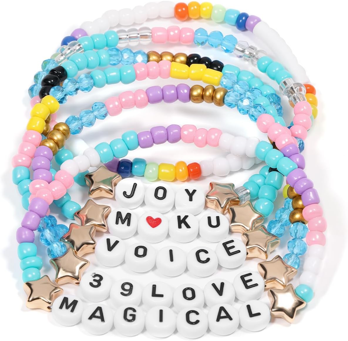 Amazon.com: AICase for Hatsune Miku Merch Inspired Bracelets 6 Pcs ...