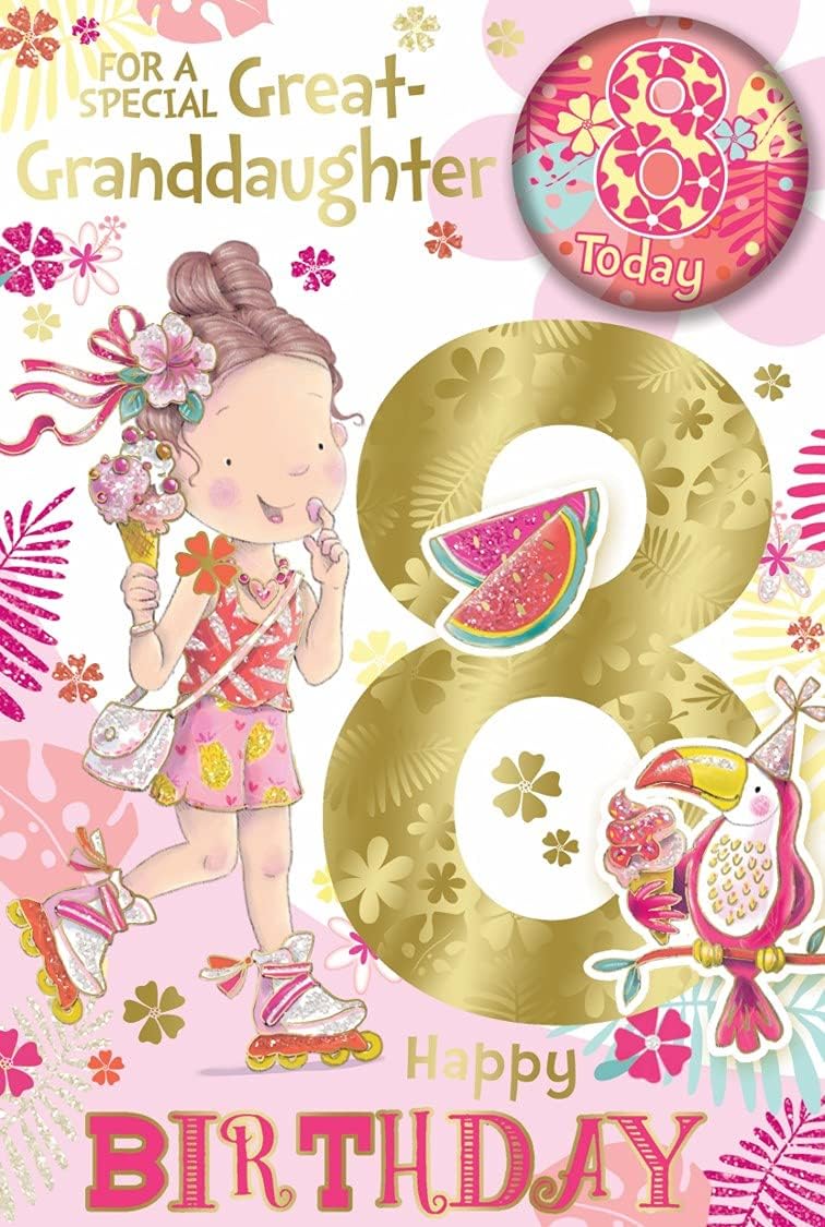 Twizler 8th Birthday Card For Girl with Netball – Age 8 Birthday Card ...