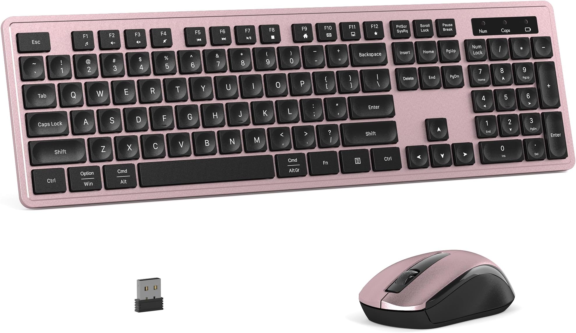 Amazon.com: MPTOG Wireless Keyboard and Mouse Combo, Full-Size 104-Key ...