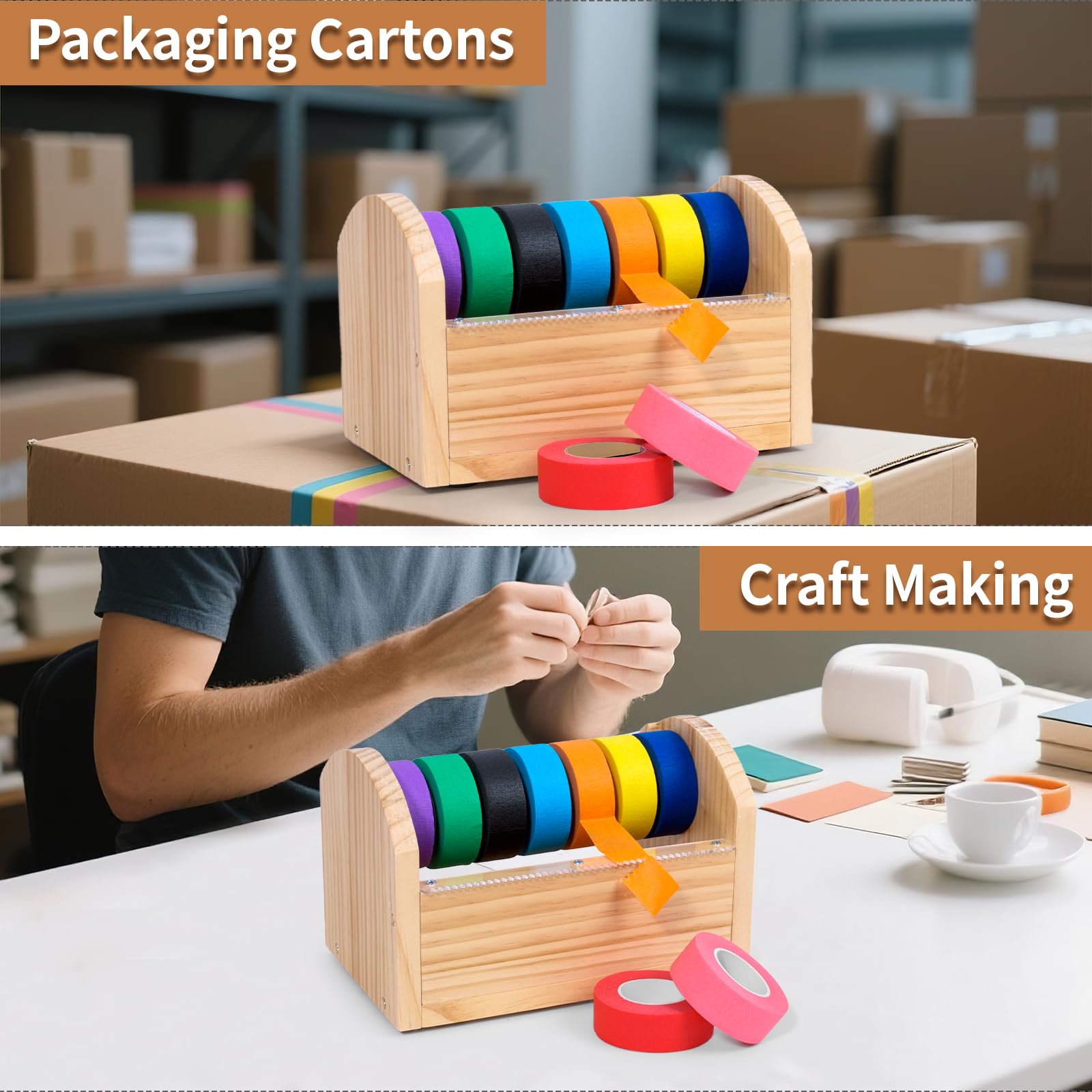 Gift Wrapping Organizer Storage Hapeisy 2PCS Washi With Cutter, Craft ...