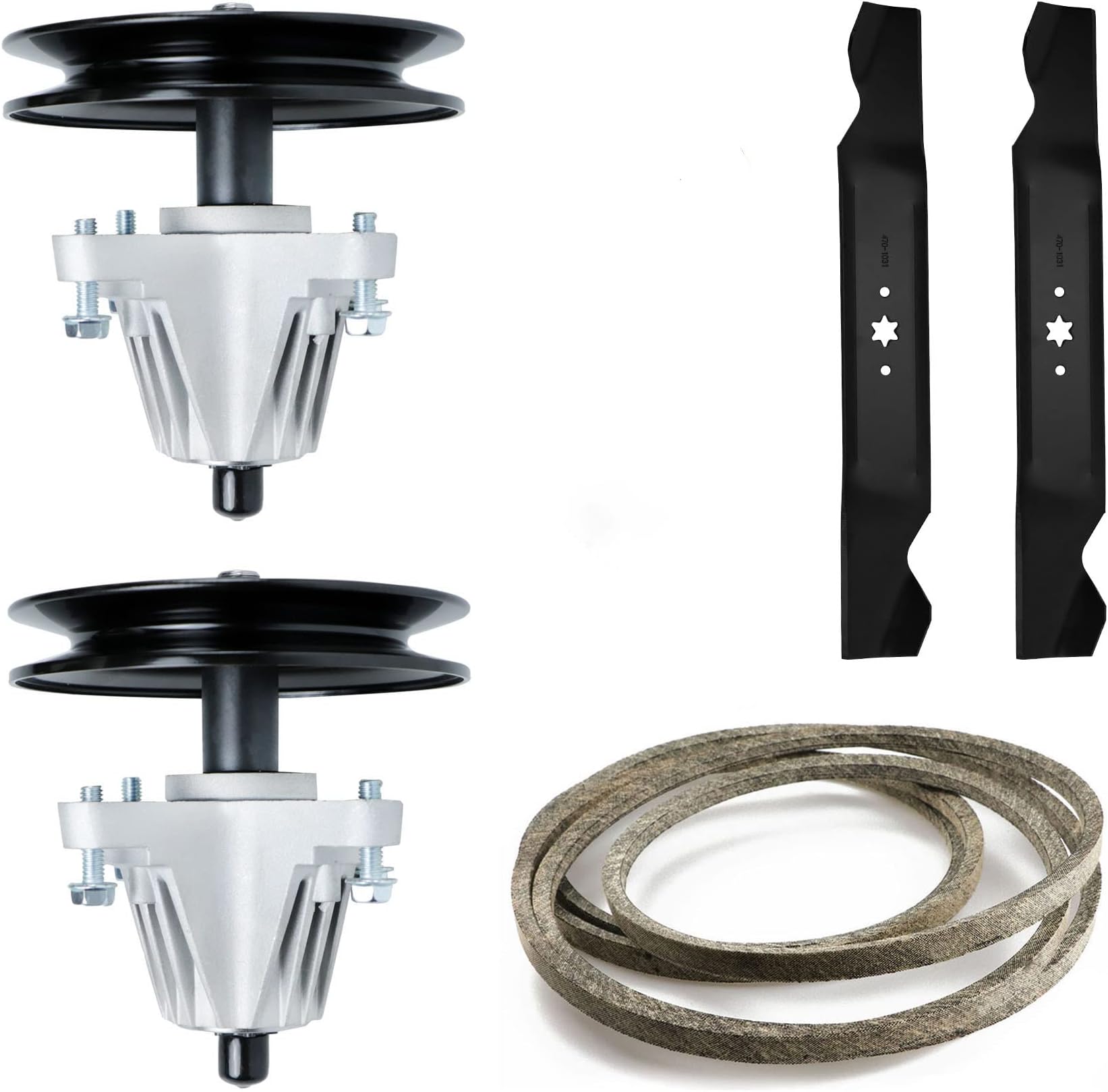 Amazon.com : Yard-Man 38" Mower Deck Parts Rebuild Kit Spindle Assemblies Blades Belt Idler ...