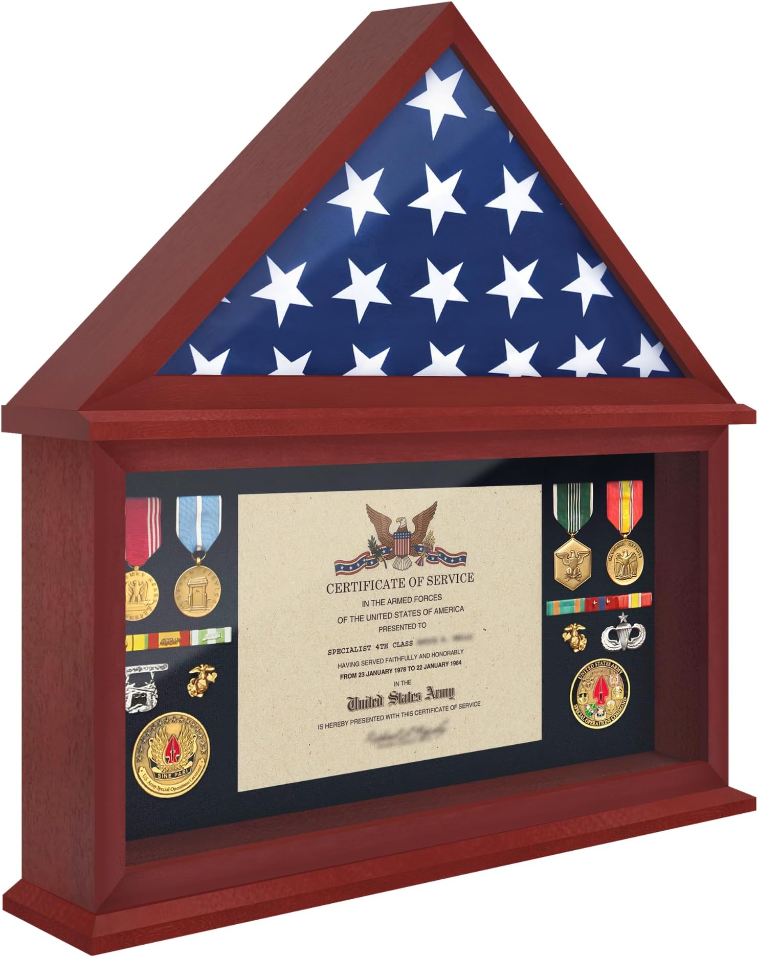 Amazon.com - ILOT American Flag Display Case - Military Shadow Box with ...