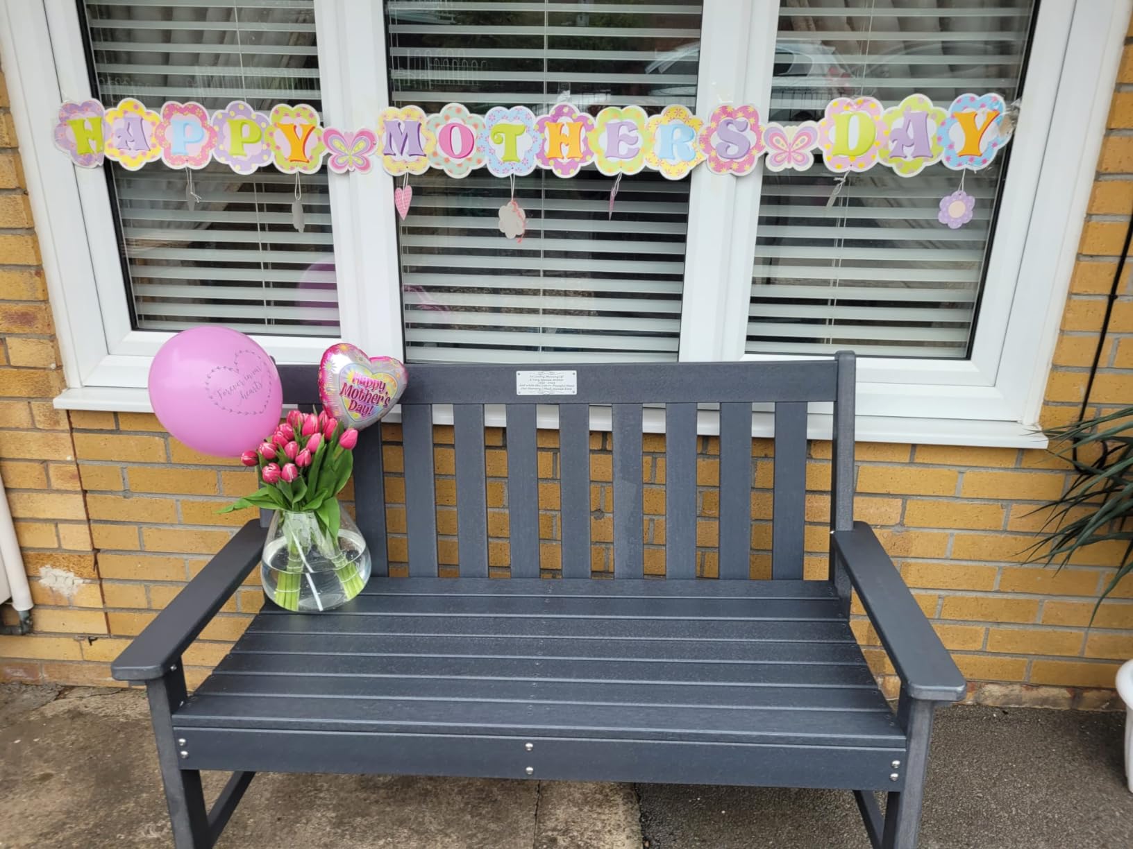 COSTWAY 2-Seater Garden Bench, All-Weather HDPE Patio Loveseat Park ...