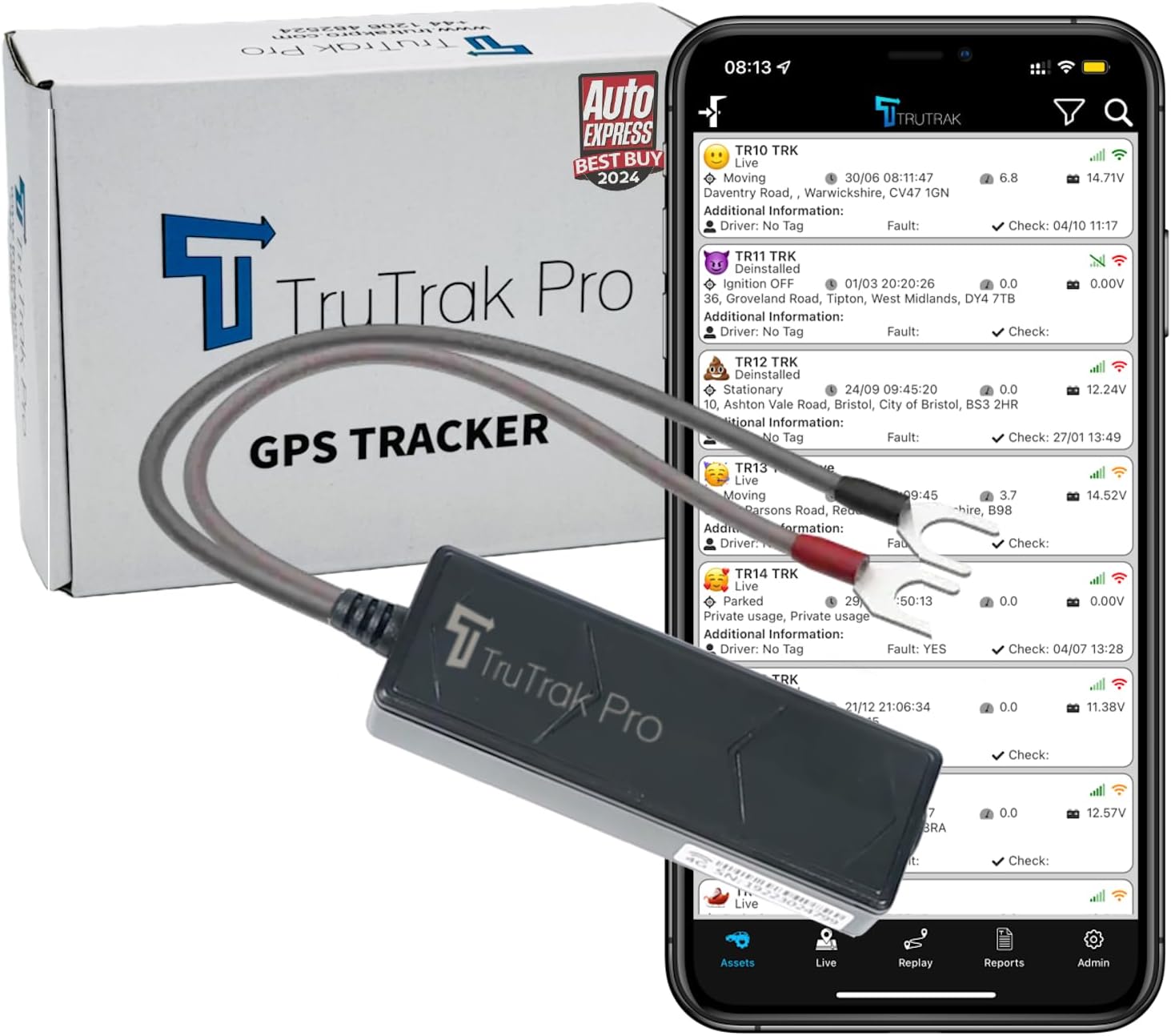 TruTrak Pro 4G - FMT200 4G GPS Tracker - Real Time Vehicle Tracker - 12 ...