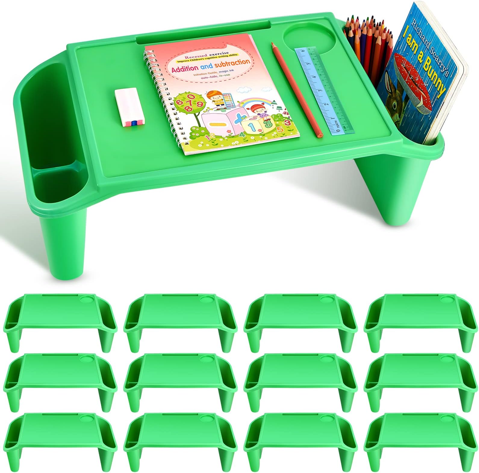 Amazon.com : Roshtia 12 Pack Kids Lap Table Tray Portable Activity ...