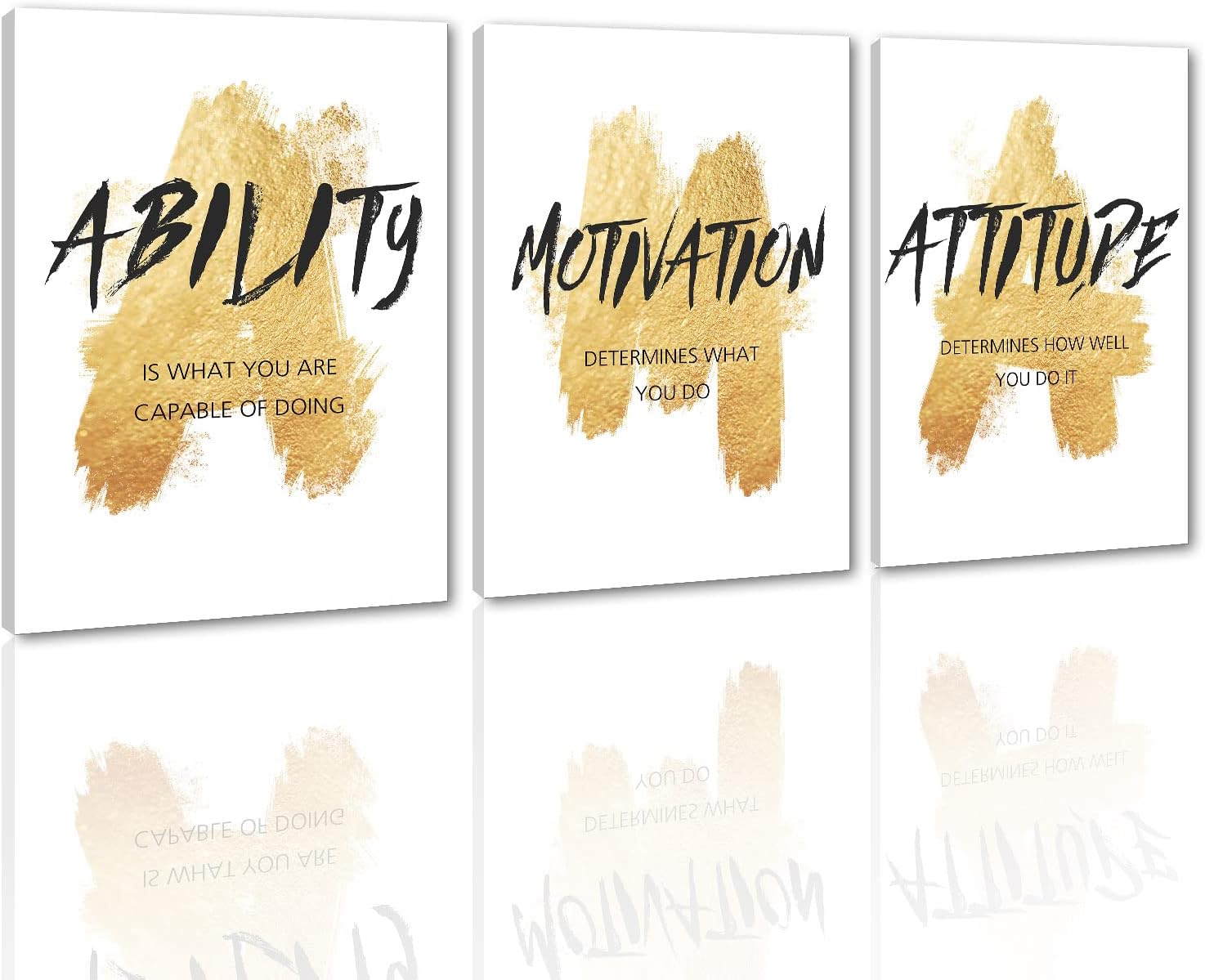 Amazon.com: 3 Piece Inspirational Wall Art, Motivational Office Wall ...