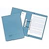 5 Star Office Transfer Spring File 285gsm 38mm Foolscap Blue [Pack 50 ...
