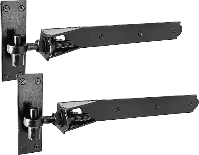IRONTITE® Adjustable Heavy Duty Gate Hinges - 450mm (18"), Hook and ...