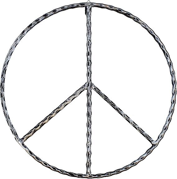 Amazon.com: Large Metal Peace Sign Wall Decor Art - 16" Rustic Hippie ...