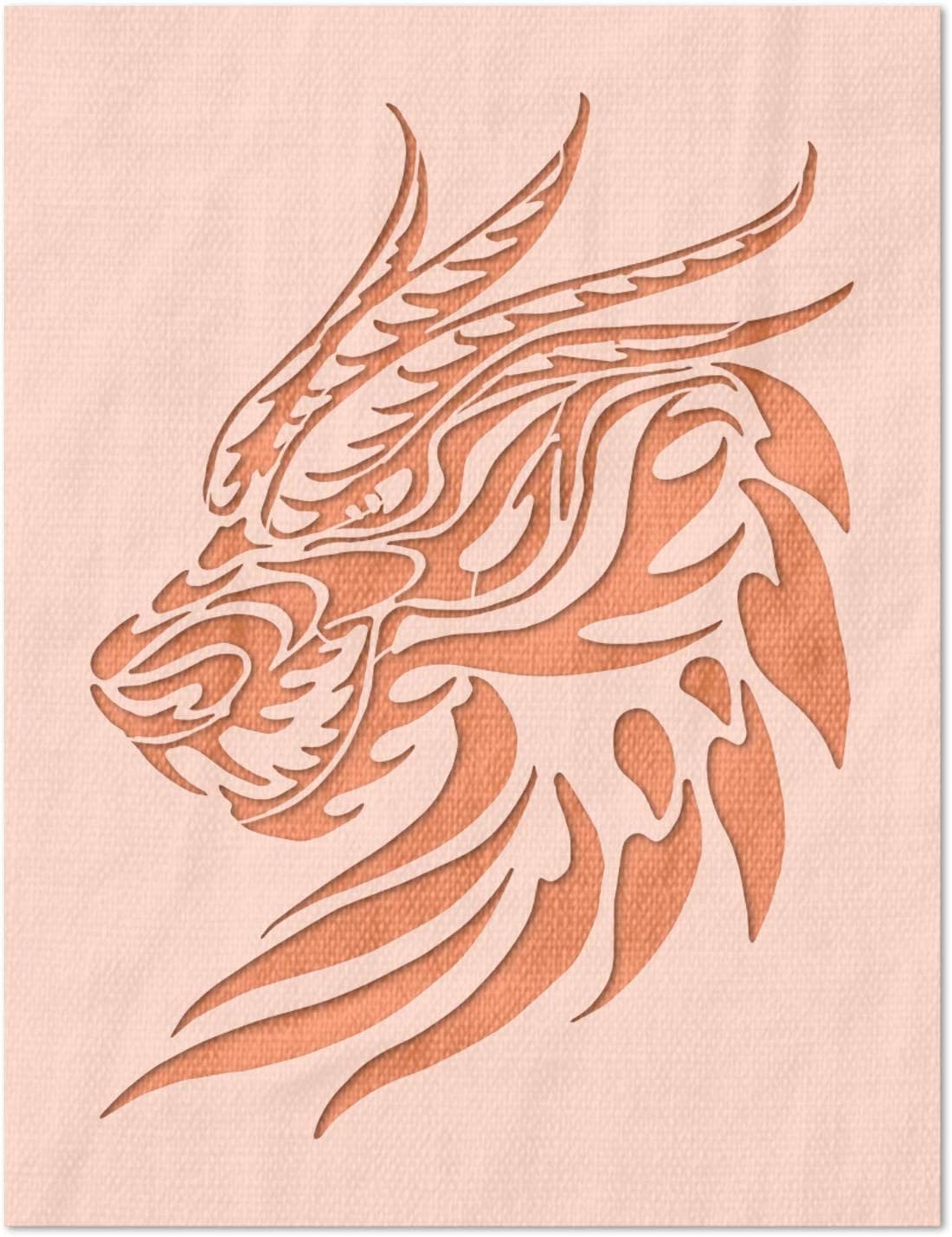 Amazon.com : Dragon Stencil - Mylar Stencils, Dragons Stencil, Dragon ...