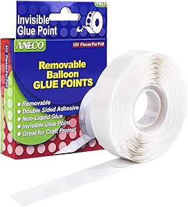 Amazon.com: Aneco 500 Pieces Clear Balloon Glue Points Removable ...