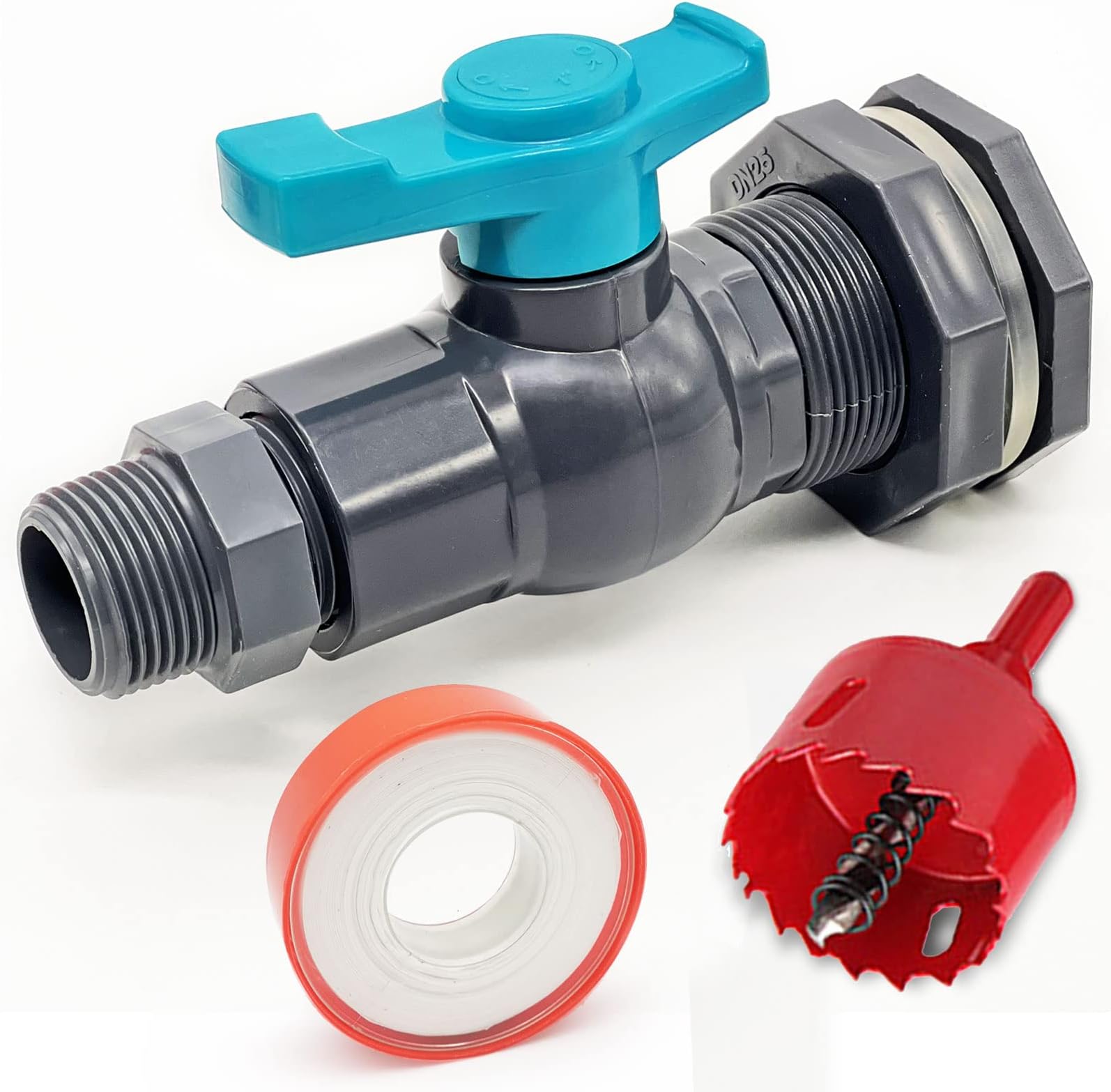 Amazon.com : Rain Barrel Spigot Kit with a Hole Saw Include PVC ...