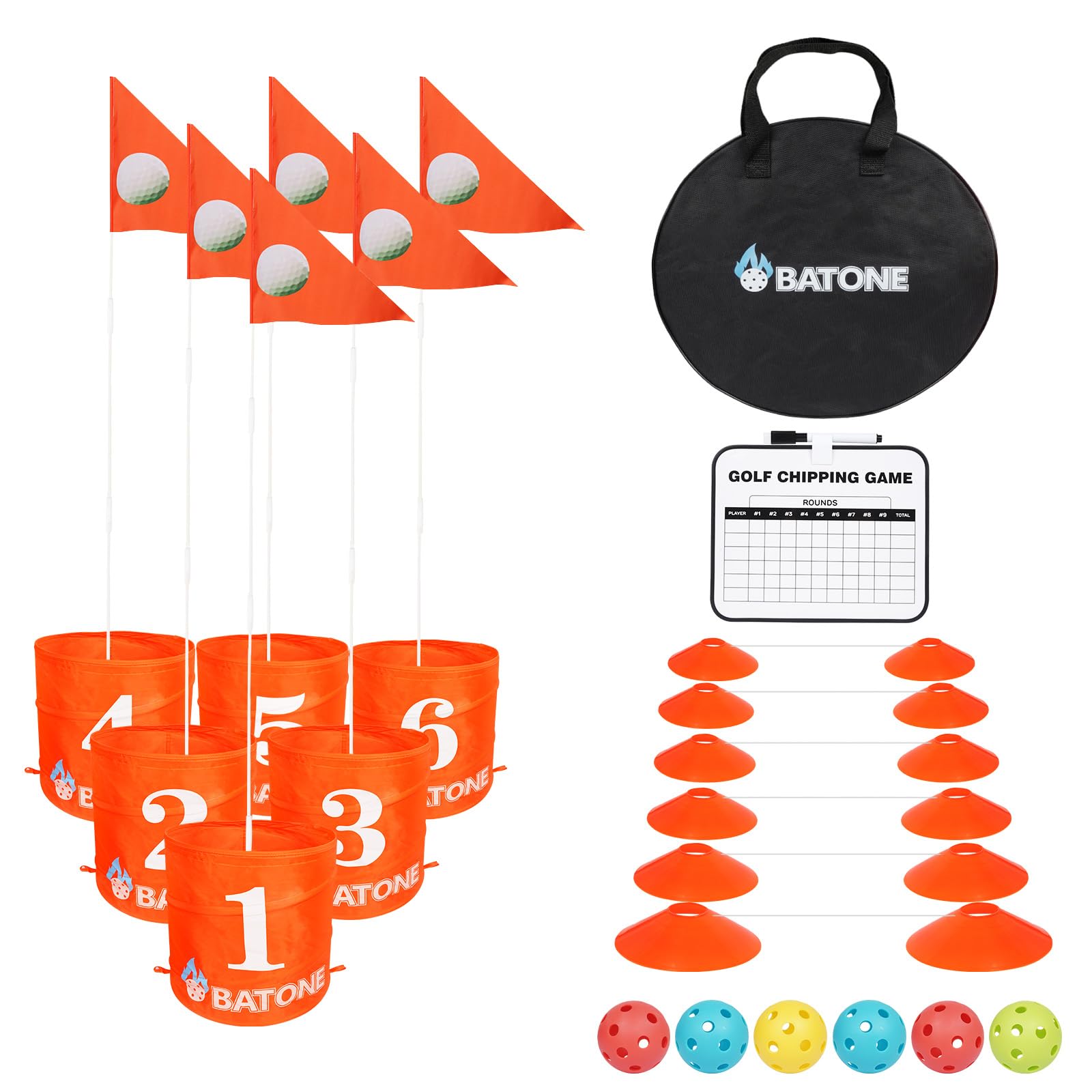 Amazon.com: Golf Bucket Game for Kids and Adults - 6 Hole Portable ...